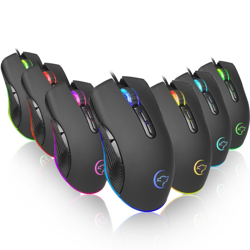 Ywyt can turn off 4-color luminous wired game mouse, E-sports mouse ...